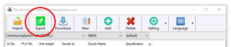 AE 504 PLU Software Input Guide
